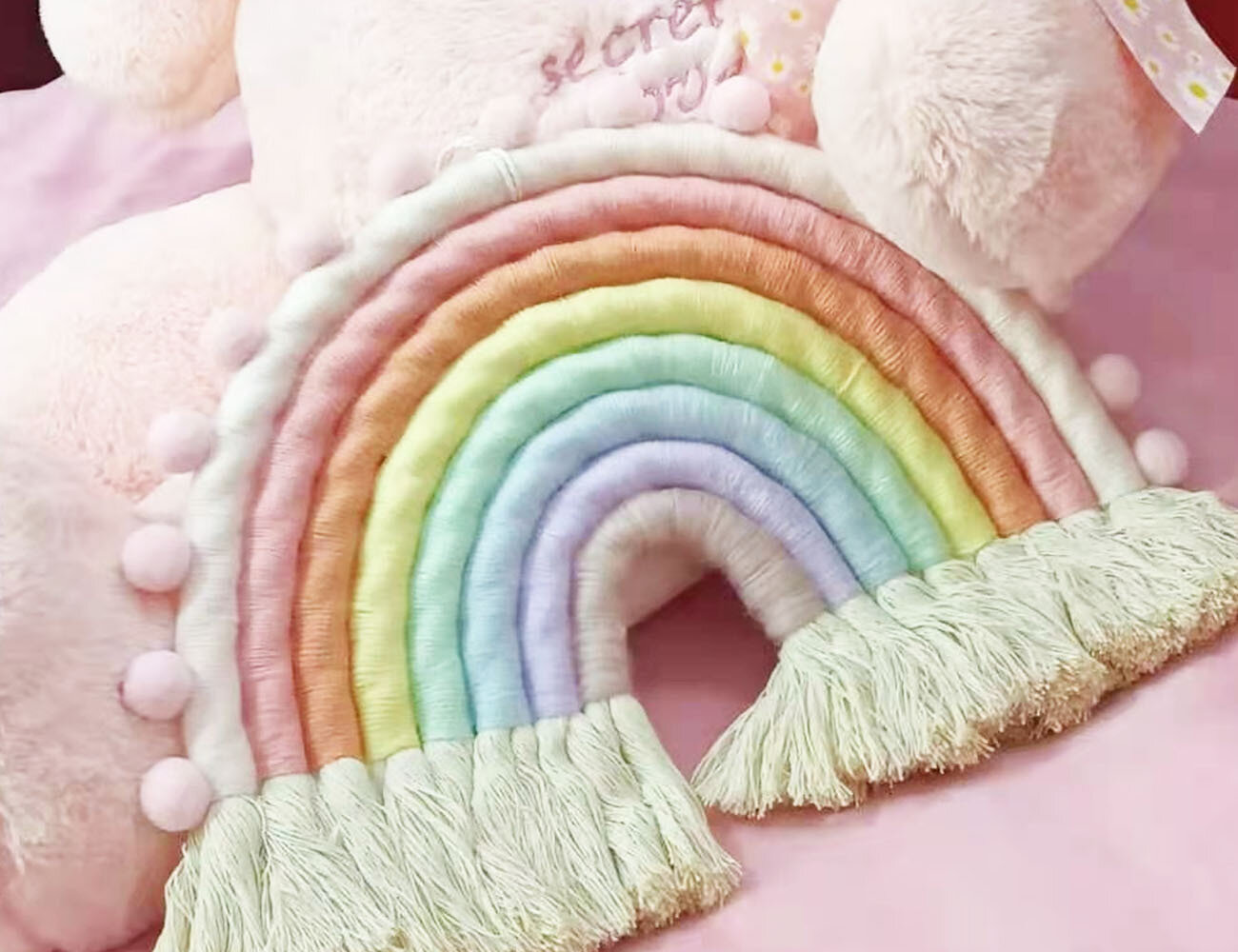 2026 Новейшая тканая цветная гобеленовая радужная настенная макраме с восемью нитями, декор для детской комнаты в богемном стиле