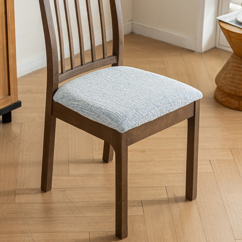 Новая эластичная трикотажная диагональная жаккардовая ткань для домашних и гостиничных обеденных стульев, кресел, чехлов для стульев, утолщенного снежинкового бархата