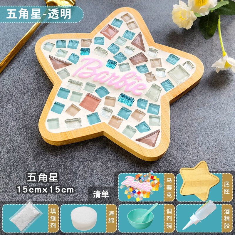 Набор материалов для мозаичных подставок своими руками, ручная работа, креативный коврик для горшка, квадратная пэчворк, детский сад, родитель-ребенок, бамбук