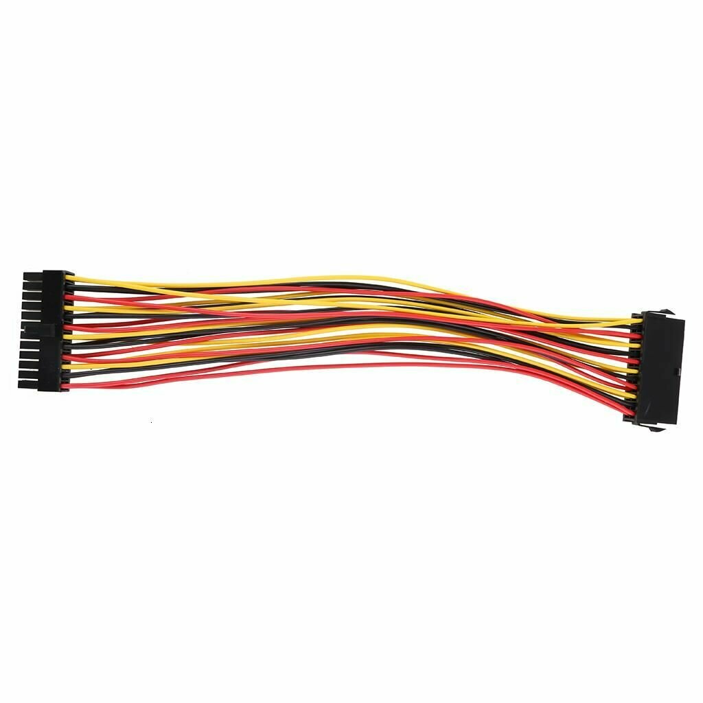 Кабель удлинитель питания ATX 24pin 30 см, Черный