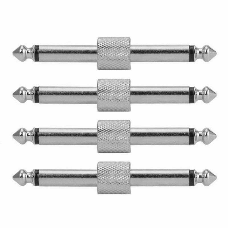 Адаптер-переходник для гитарных эффектов, 4 шт, Прямое серебро