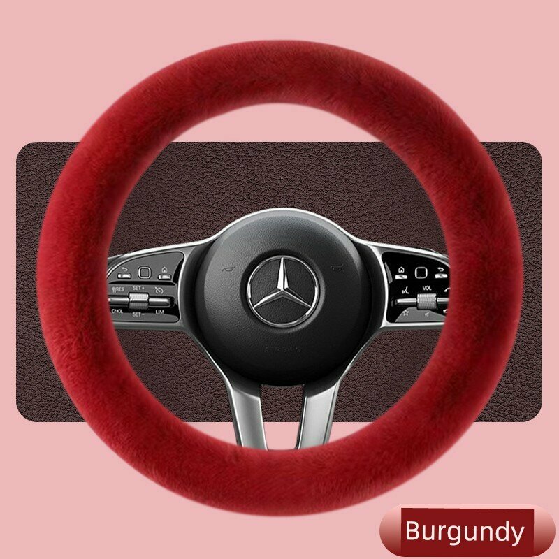 Чехол на руль зимний, плюшевый, из искусственного меха норки, с подогревом, новая модель 2023 года, для женщин, для