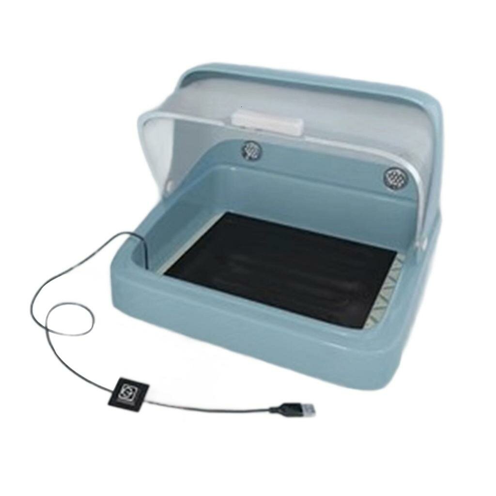 Инкубатор для птиц с прозрачным окном и корпусом из нержавеющей стали, Синий