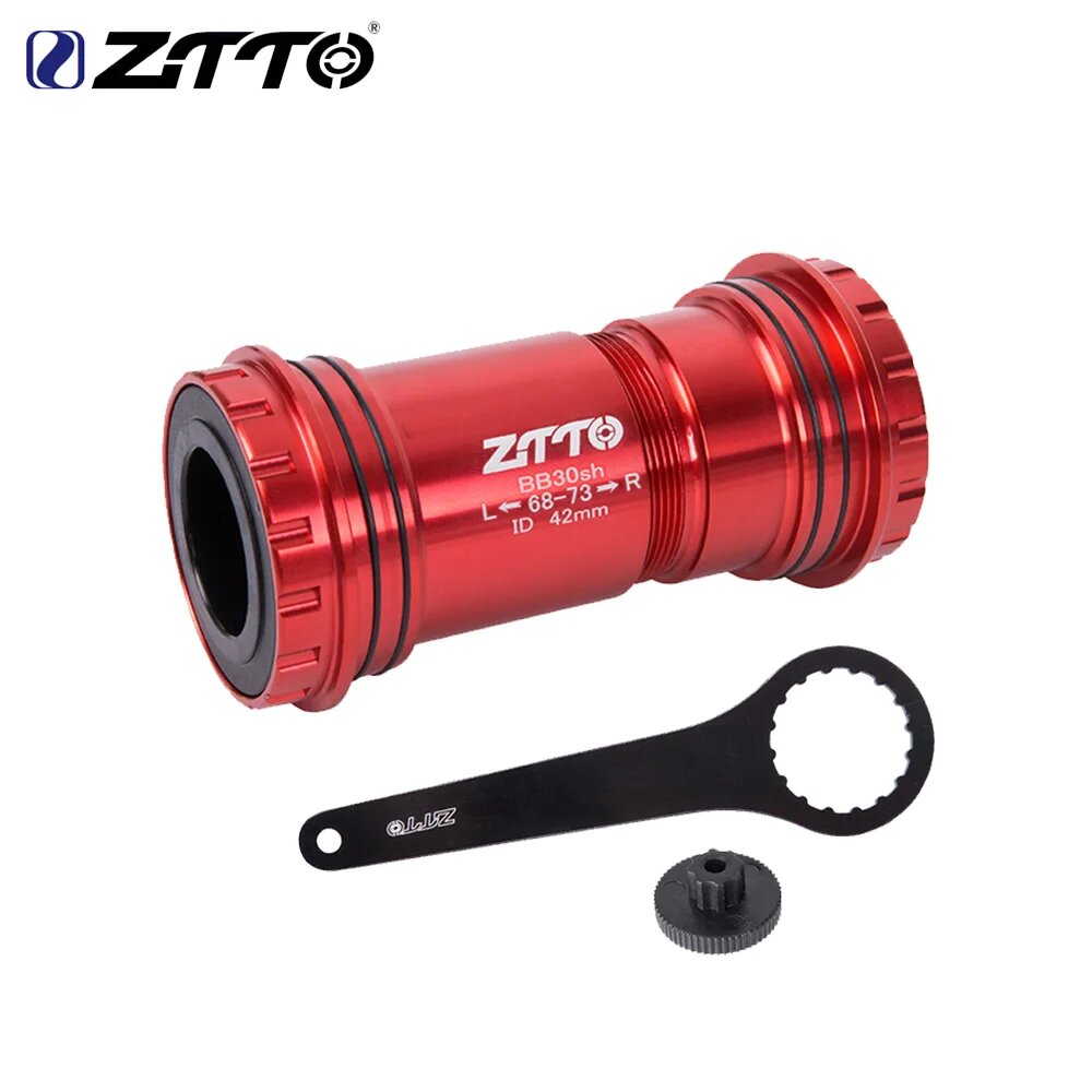 ZTTO Пресс-фит каретка BB30 24 мм алюминий керамический подшипник Красный, BB30-24 Red-Tool