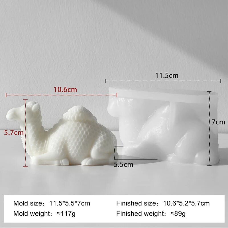 Силиконовая форма для свечей «Луна и верблюд» для рукоделия, изготовления ароматических гипсовых и полимерных изделий, декор для Рамадана, материалы для изготовления свечей