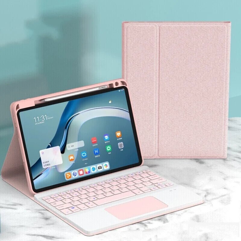 Чехол с Bluetooth-клавиатурой для Honor Pad 10 12,1 дюйма 2025 Tablet 10 12,1 Pad9 HEY2-W09 12,1 дюйма 2023 Чехол с магнитной клавиатурой из искусственной кожи