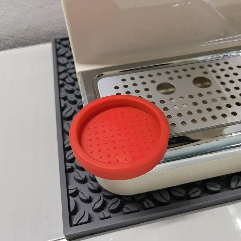 Силиконовый коврик для темпера кофе 6 см Red-1pc