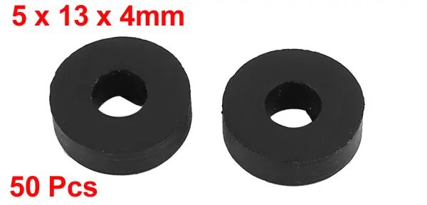 Резиновые плоские шайбы Uxcell 5x13x4mm IDxODxT