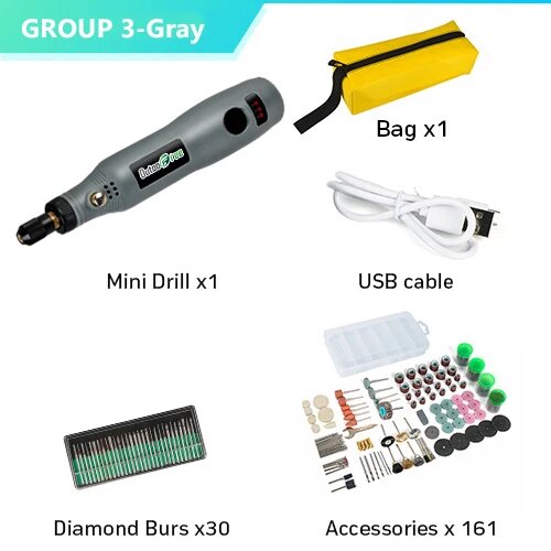 Беспроводная дрель дутооfree Gray - 192pcs