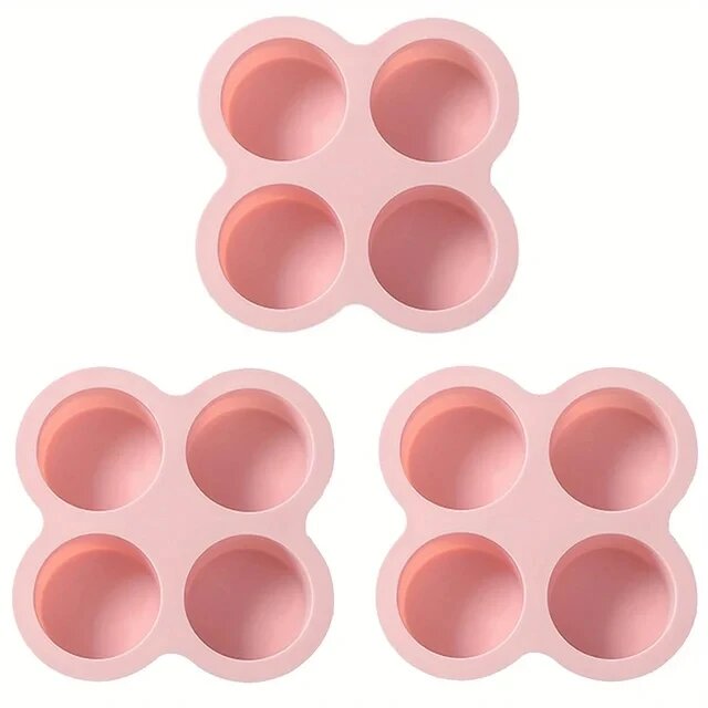 Многоразовая силиконовая форма для кексов pink 3pcs