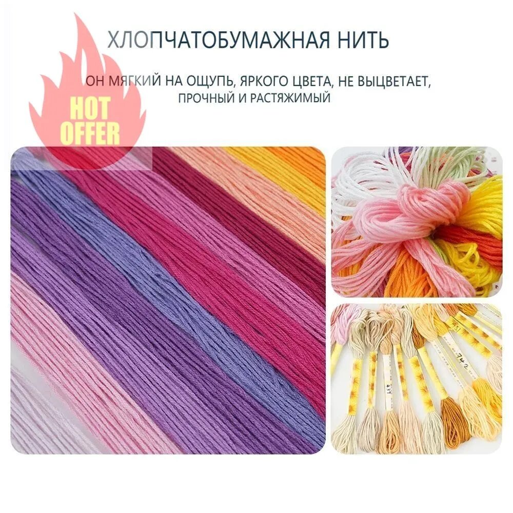 Набор для вышивания NKF Рыбки 360*440 мм на белой канве 14 Aida для гостиной, кабинета или на подарок — фото 1