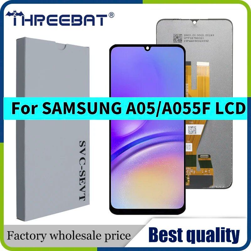 Дисплей для Samsung A05 Black с рамкой 6.7"