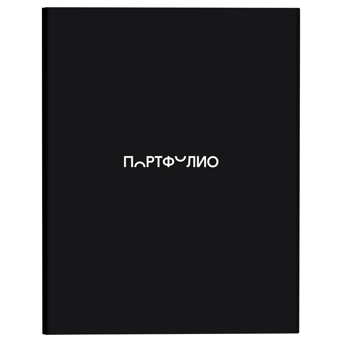Папка-портфолио 7БЦ А4 BG, на 4 кольцах, для школьника "Черный", 20 файлов