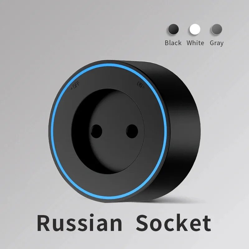 Универсальный переходник для розеток Черный, Russian Socket, Black