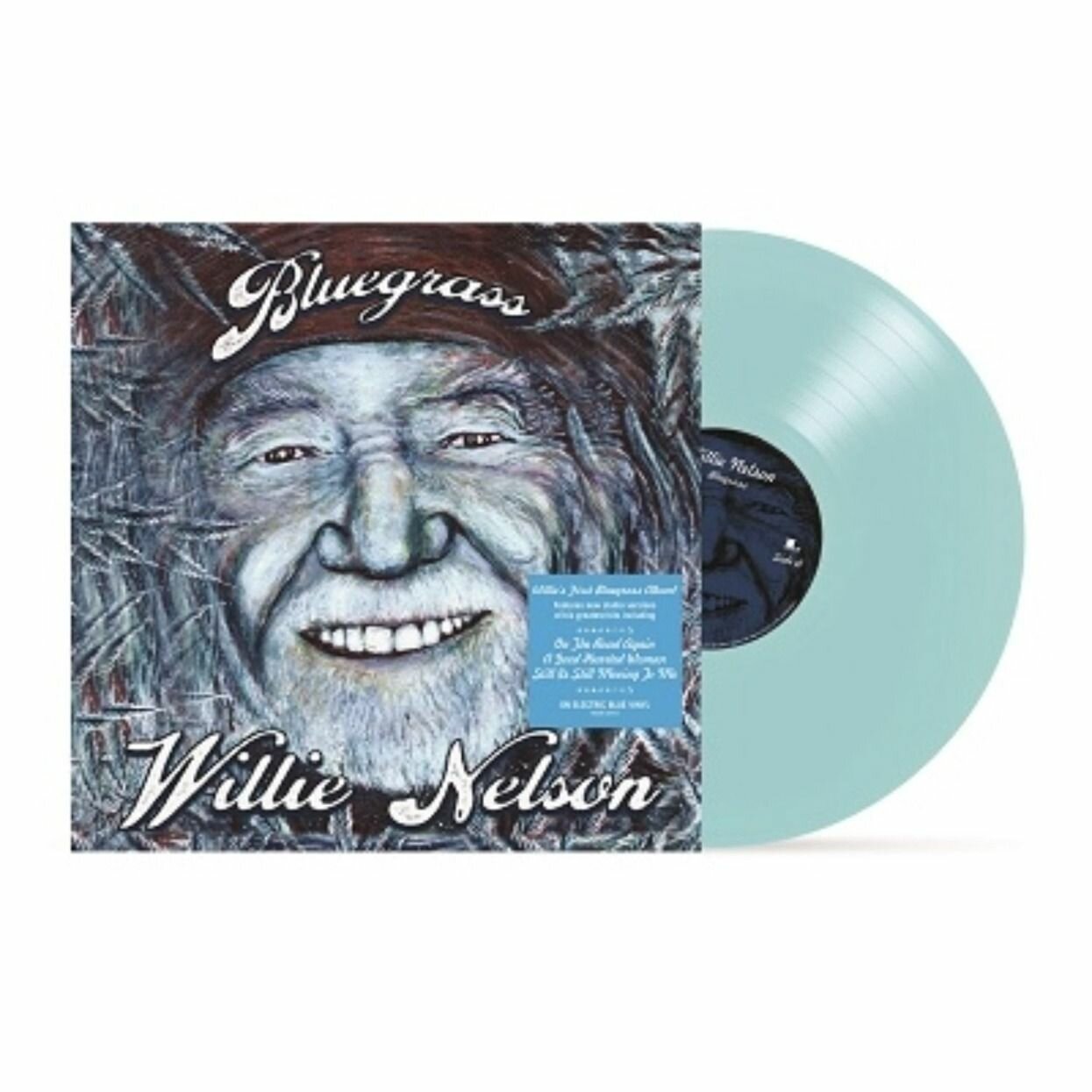 Виниловая пластинка Willie Nelson - Bluegrass, Vinyl, LP, Electric Blue /> New