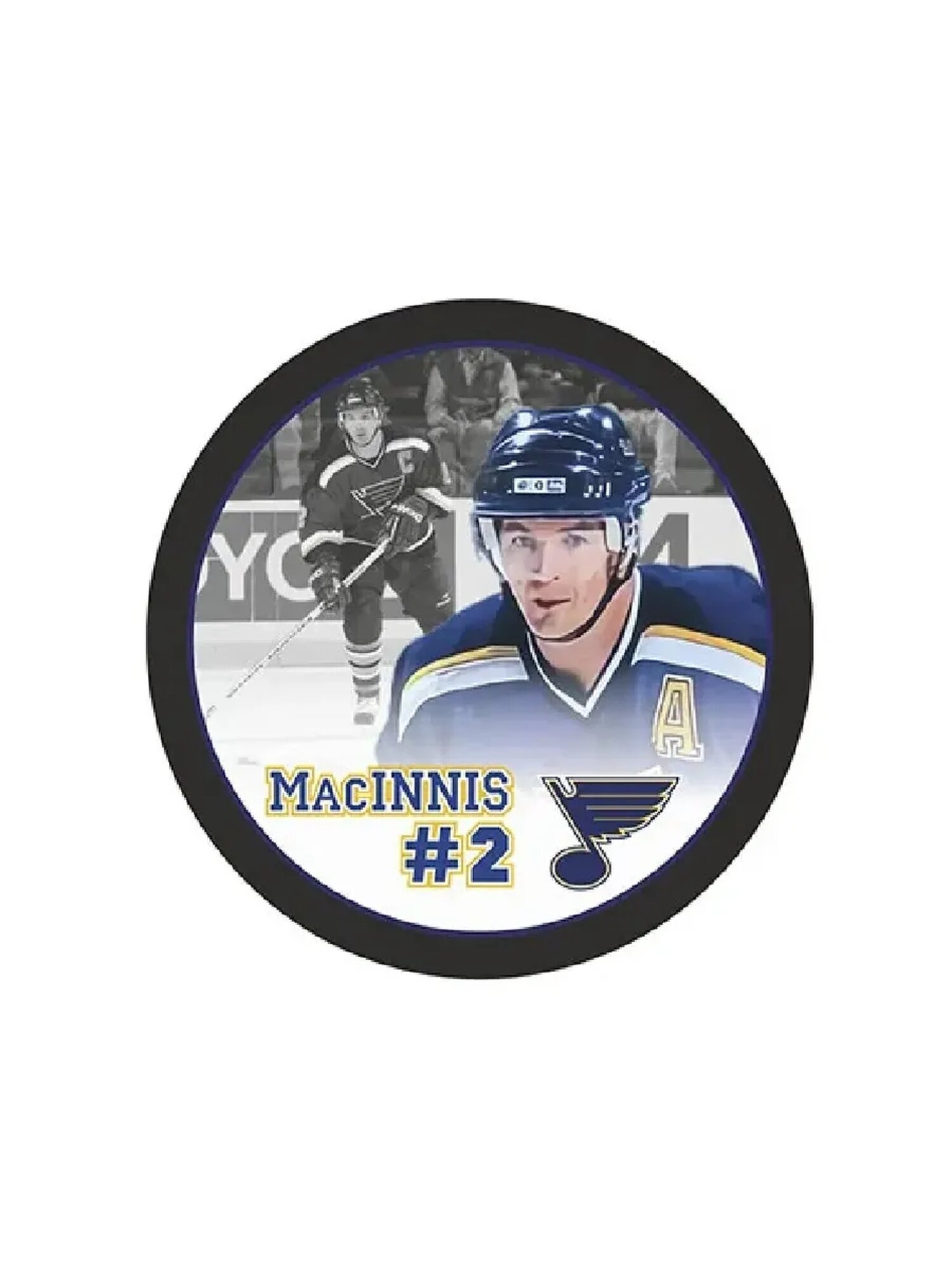 Шайба Sportfanat Игрок НХЛ MacINNIS Сент-Луис №2 1-ст, 76 мм