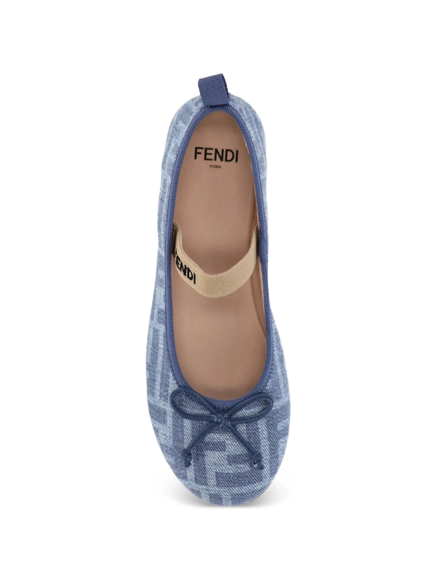 Балетки FENDI FF, размер 34, , синий — фото 1