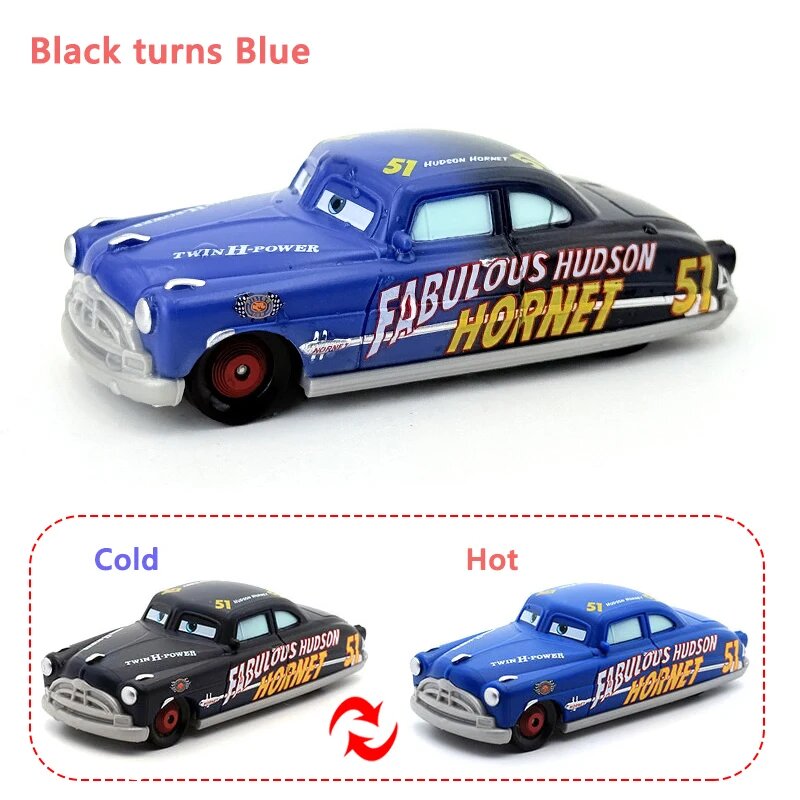 Машинка Pixar Cars Док Хадсон меняющая цвет пластик 1:55
