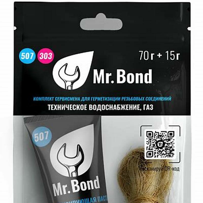 Mr.Bond 507. Комплект: паста 70 г и лён 15 г