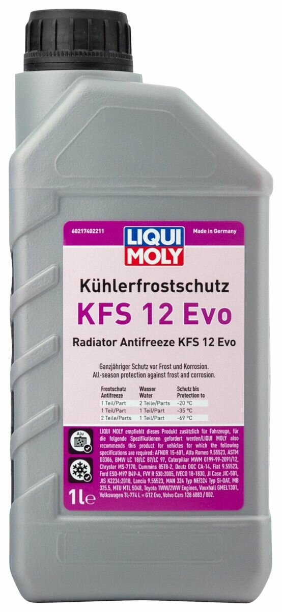 LiquiMoly Антифриз-концентрат K hlerfrostschutz KFS 12 Evo (1л), 21740