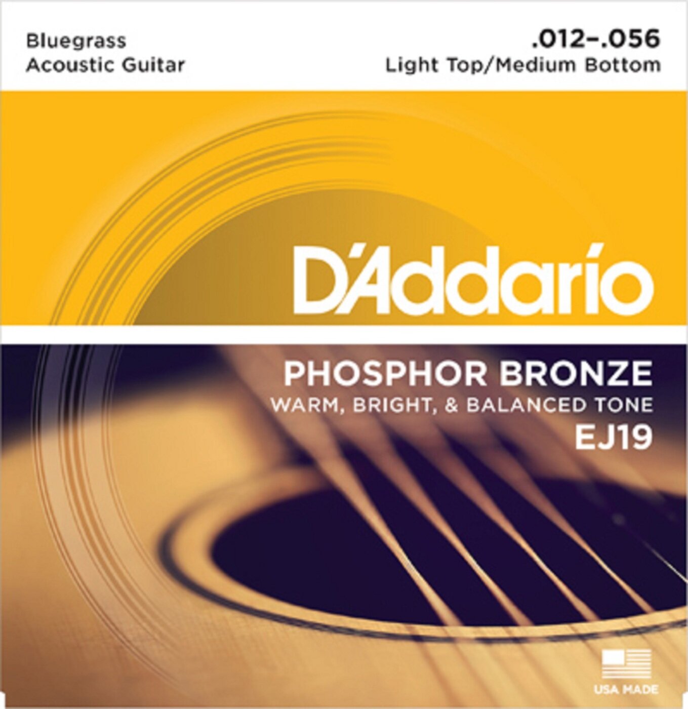Комплект струн для акустической гитары D'Addario EJ19 Bluegrass