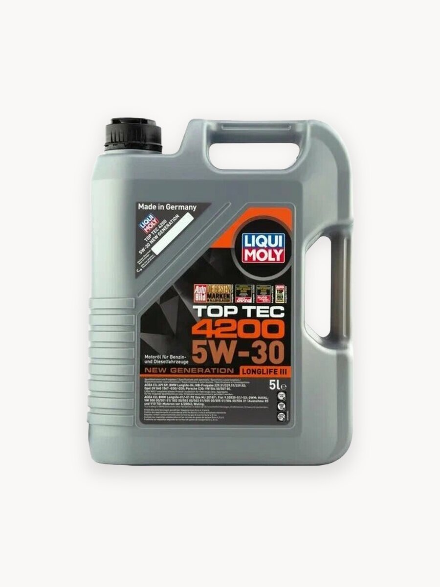 Моторное масло LIQUI MOLY НС- Top Tec 4200 5W-30 New Generation SP C3 синтетическое (5л), артикул 8973