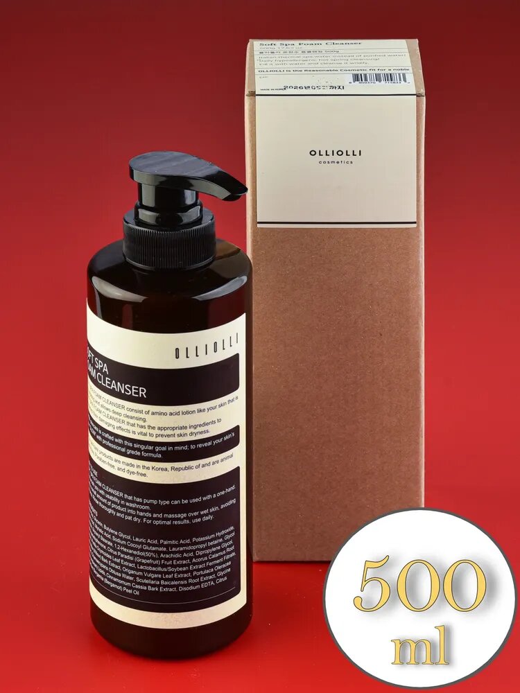 Корея/Спа-пенка для умывания, 500 мл; Soft Spa Foam Cleanser/Коллекция Очищающих Средств/Бренд OlliOlli