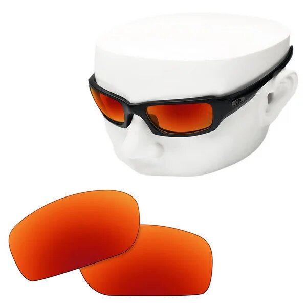 Поляризованные линзы OOWLIT для Oakley Fives Squared Fire Red Mirror