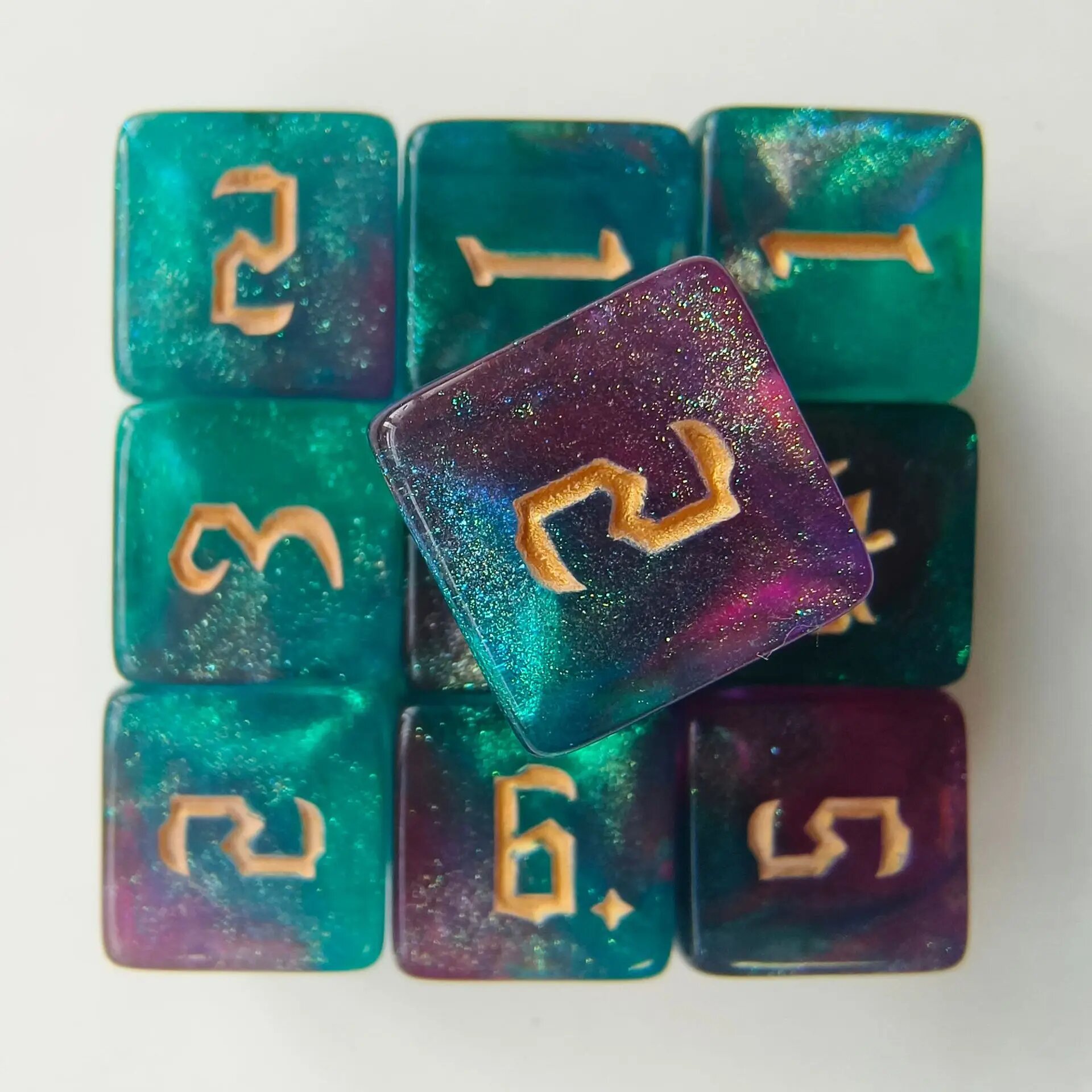 ETya цифровые кубики D6 16мм, набор из 10 штук 10pcs gnpugd