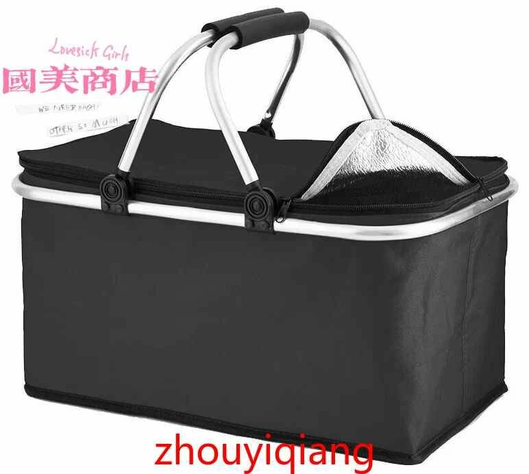 Сумка холодильник складная с каркасом для еды и напитков, 30 литров. Термосумка