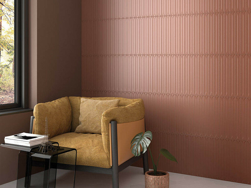 Керамическая плитка Equipe Hopp Bro Terra 31245 настенная 5х40 см Каштановый