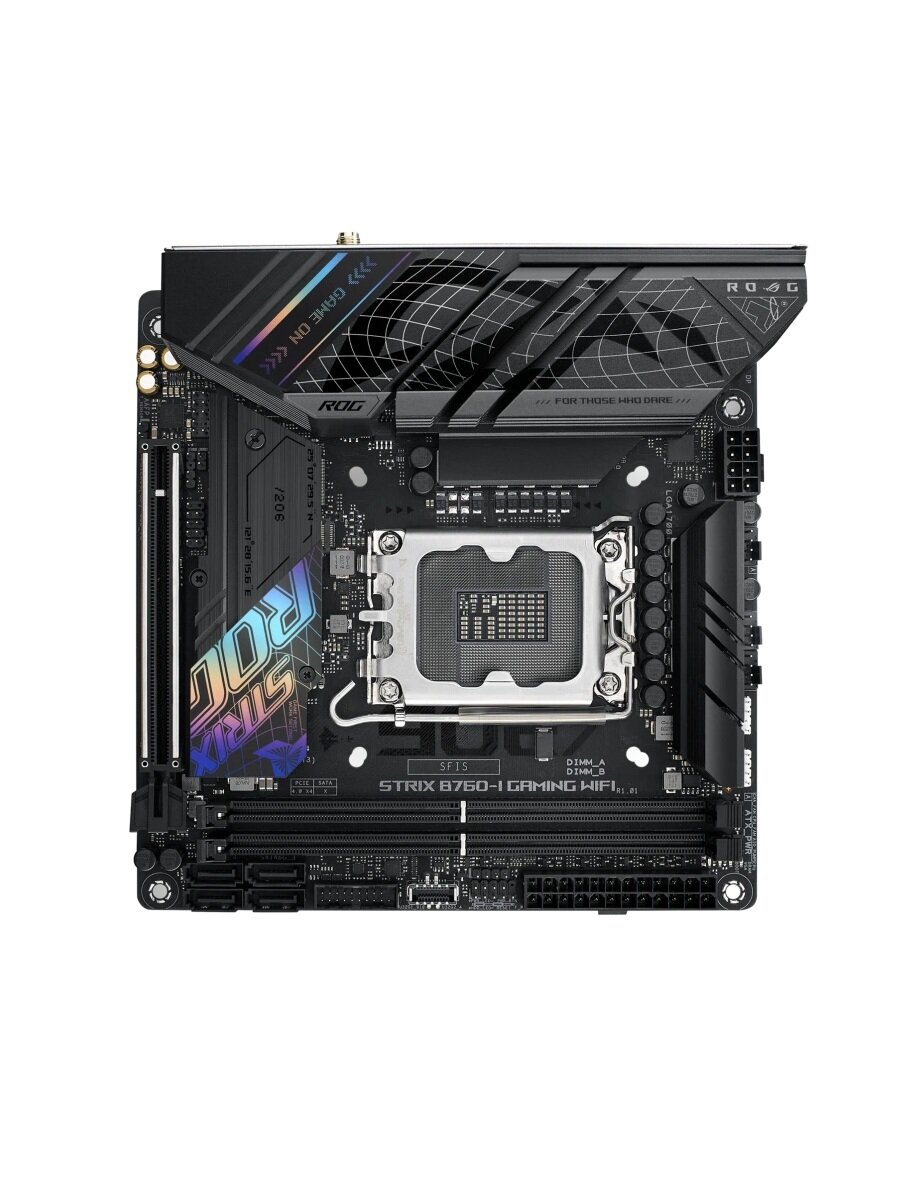 Материнская плата ASUS ROG STRIX B760-I GAMING WIFI Mini-ITX Intel B760 2xDDR5 (96ГБ)
