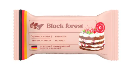 Печенье ProteinRex Черный лес, без сахара, протеиновое, 40 г, 8 шт