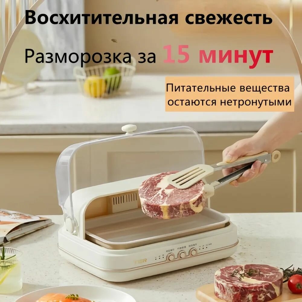 Кухонный комбайн, 3 скорости, размораживание продуктов, алюминиевый сплав, защита от перегрузки
