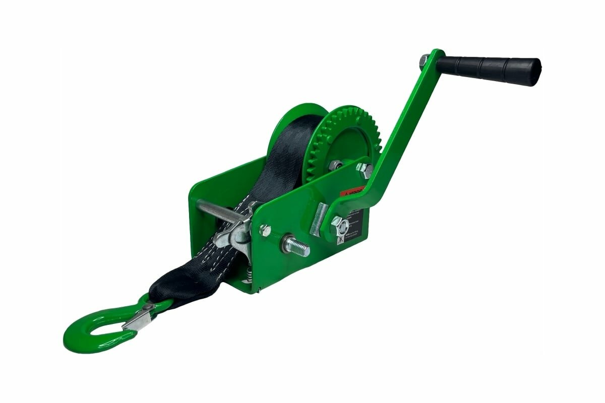 Ручная барабанная лебедка HITCH HW 1350 кг, лента 10 м SZ073171