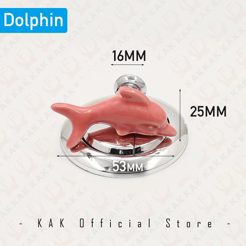 Цветные керамические ручки для шкафов Dolphin-Pink