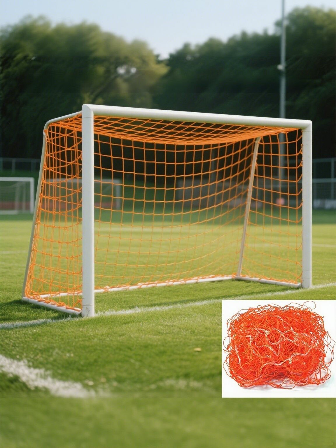 Оранжевая футбольная сетка для игры 5 на 5