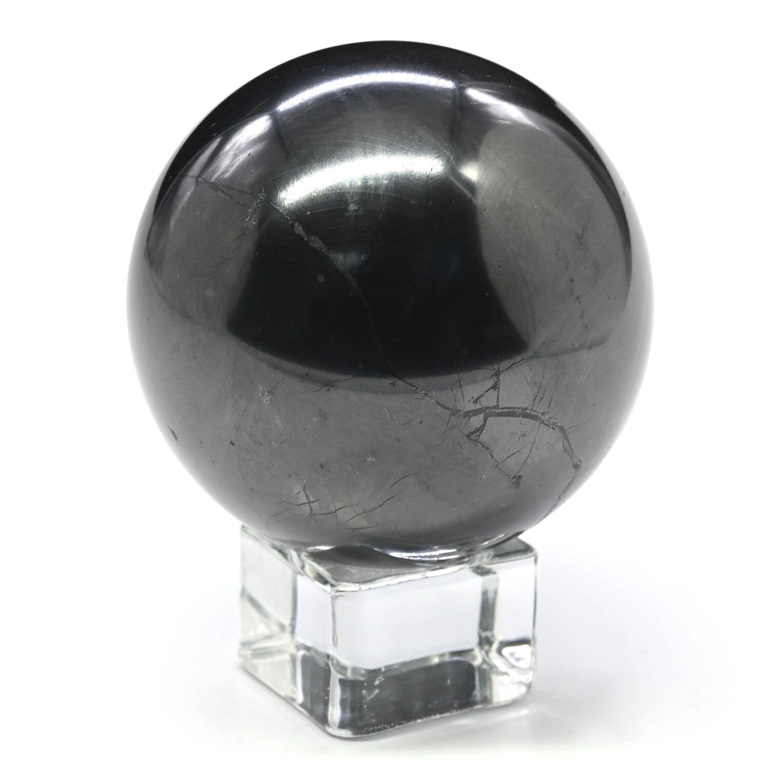 Шар из камня шунгит полированный, Ø 50-55мм. .