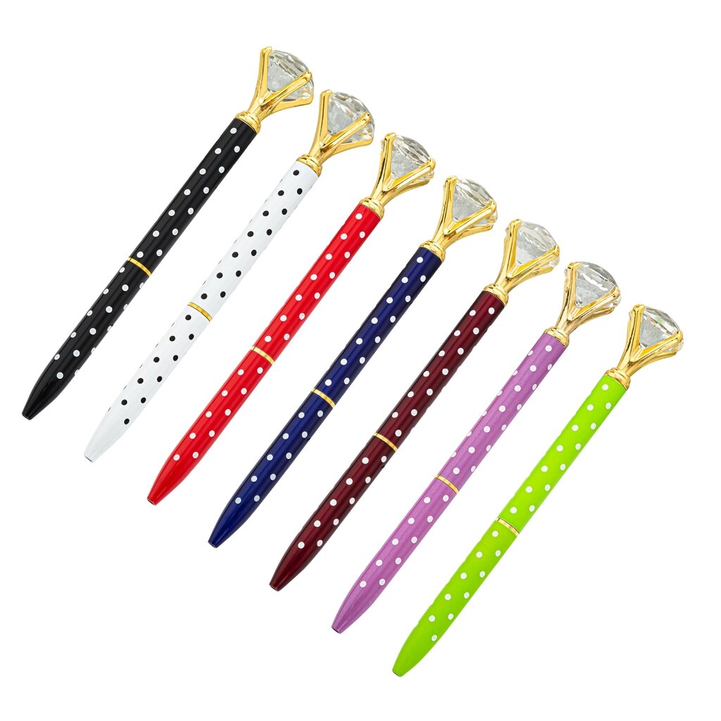 Рекламная шариковая ручка с большим бриллиантом-7 точек