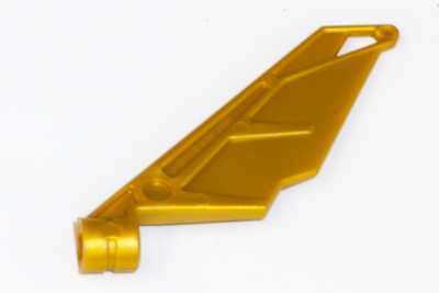 Деталь LEGO Bionicle Wing Small / Tail with Axle Hole 61800 Pearl Gold U