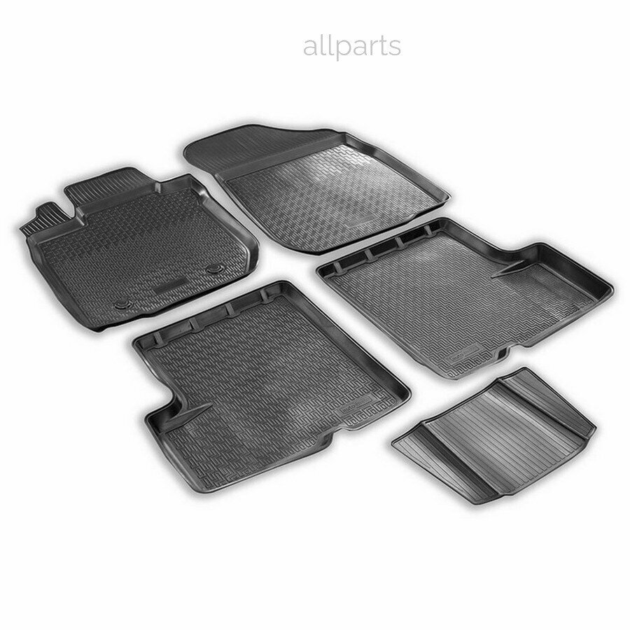 RIVAL 14702004 коврики салона! полиуретан 5 шт.\Renault Logan I седан 04-15