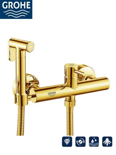 GROHE Смеситель однорычажный с гигиеническим душем