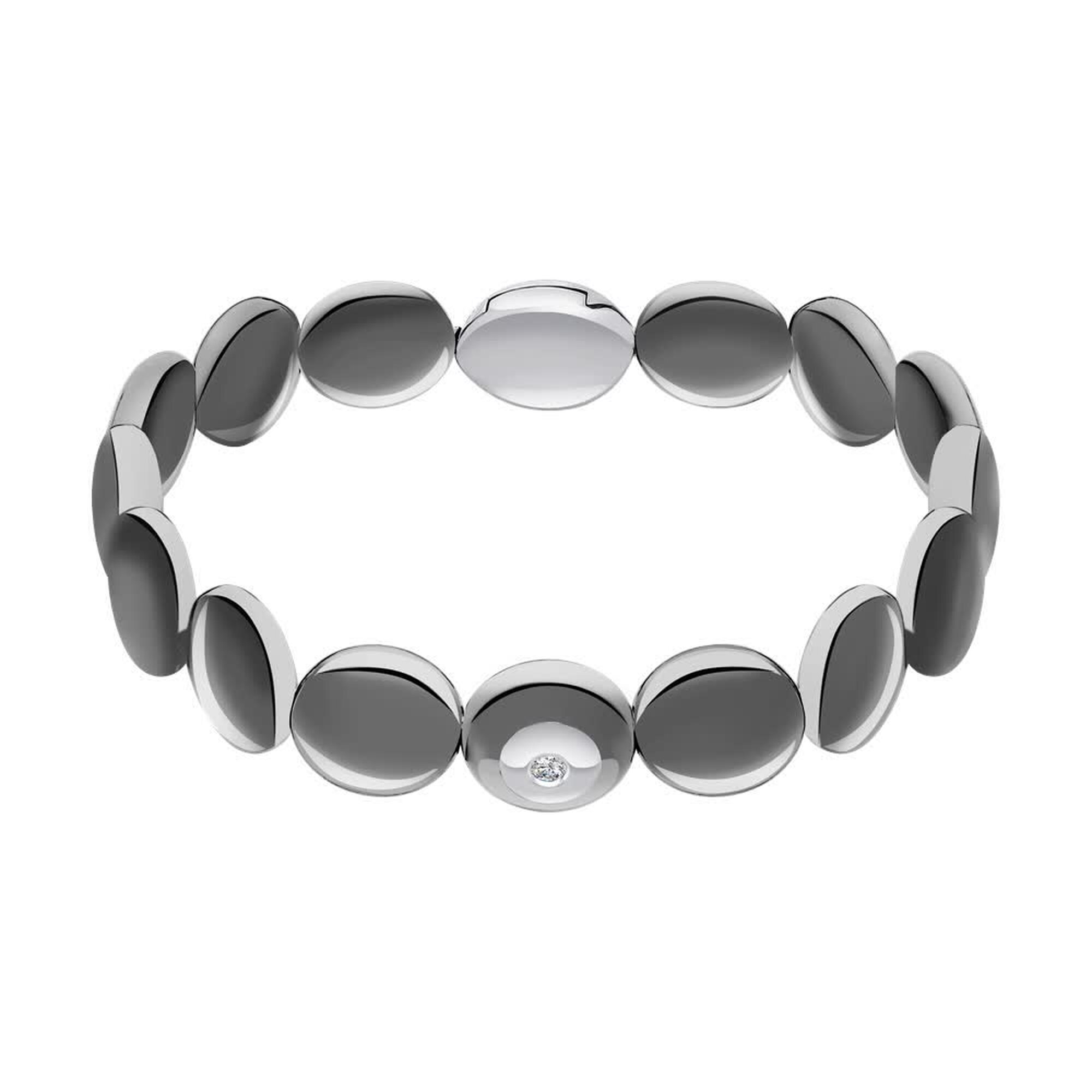 Браслет Diamant online, белое золото, 585 проба, бриллиант, керамика