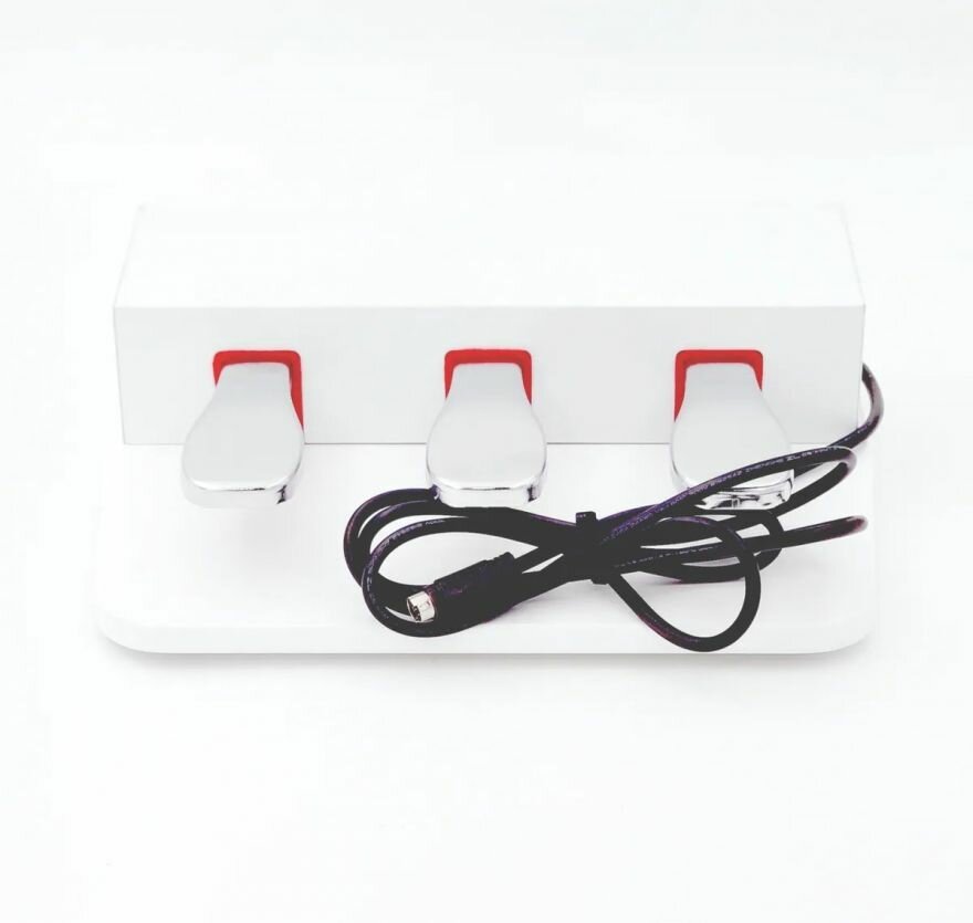 UNIQKEYS TRINITY SP-34W - Педаль тройная для цифровых пианино CASIO, белый/серебро