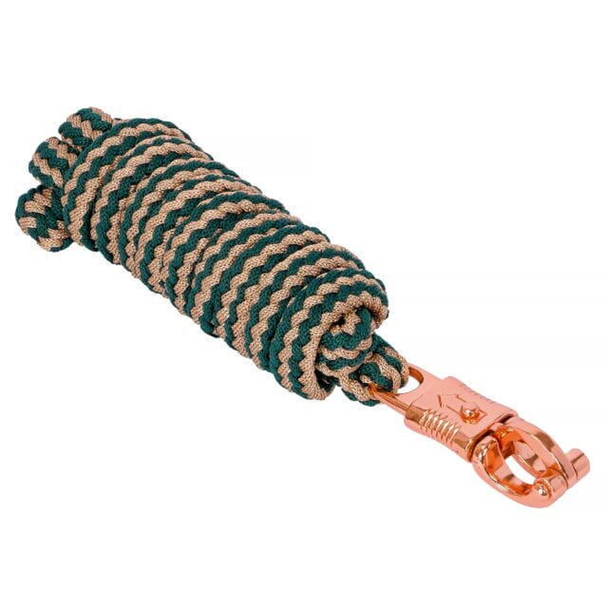 Decathlon Повод для верховой езды START LaceRosegold 2м, мягкий, прочный, с застёжкой PANIC, размер:2м, малиновый