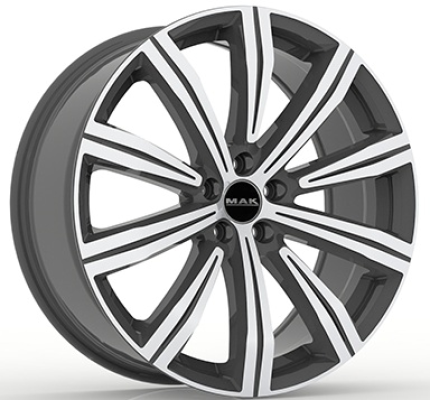 Диск колесный MAK Birmingham 8,0x19 5x112 Dia66.5 ET28 цвет Gun Met-Mirror Face