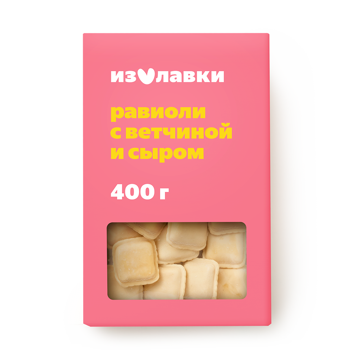 Равиоли «Из Лавки», с ветчиной и сыром, свинина, 400 г, 20 шт