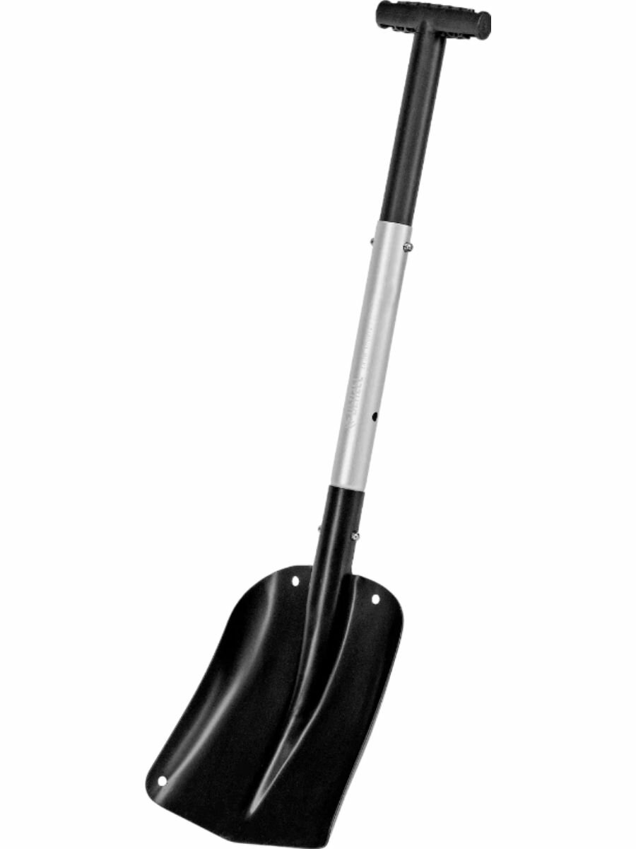 Лопата автомобильная Denzel 61726, алюминиевая, 212х280х650-815 мм, телескопический черенок, черная/серебристая