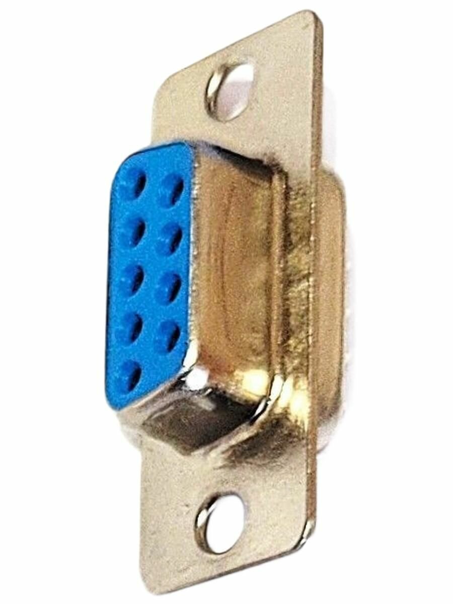 DB-9F, 5 штук, гнездо D-SUB 9 pin пайка на кабель