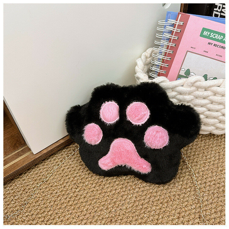 Сумка через плечо kitty soft cat paw с отделением для детского сада, черный